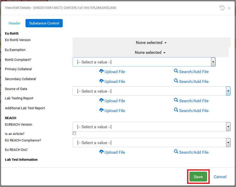 Manually importing Supplier data directly into the MPN Tree